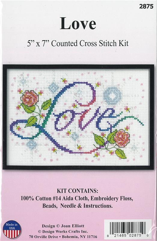 "Love" | Cross Stitch Kit at Everything Cross Stitch