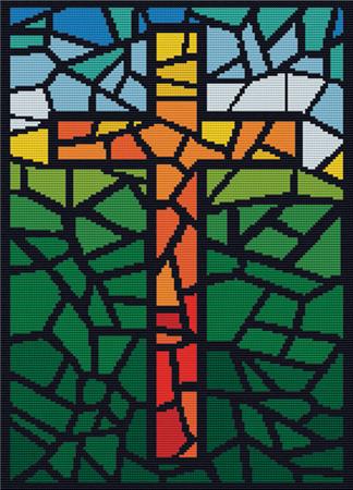 Beginner Stained Glass Cross Patterns Stained Glass Cross Vector