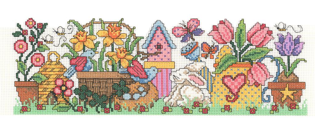 "Spring Jar Wrapper" | Cross Stitch Pattern
