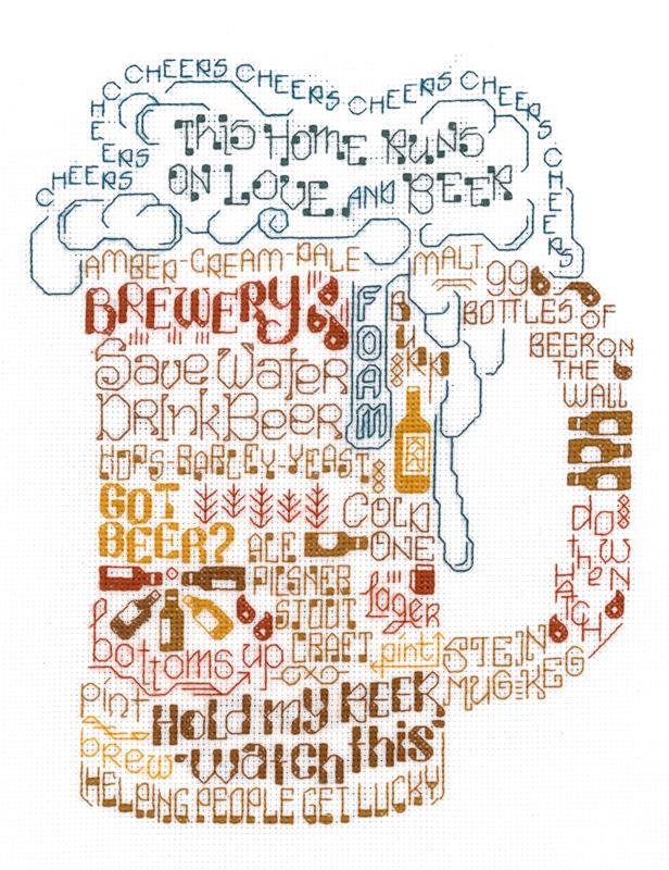 "Let's Drink Beer" | Cross Stitch Kit