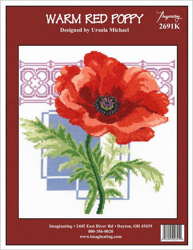 "Warm Red Poppy" | Cross Stitch Kit