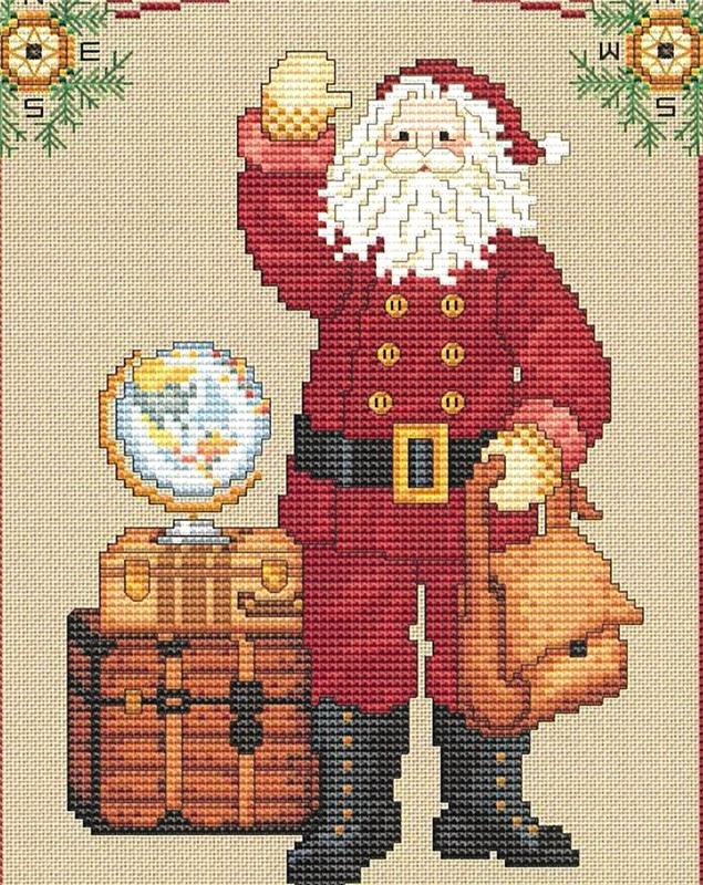 "Traveling Santa" | Cross Stitch Pattern