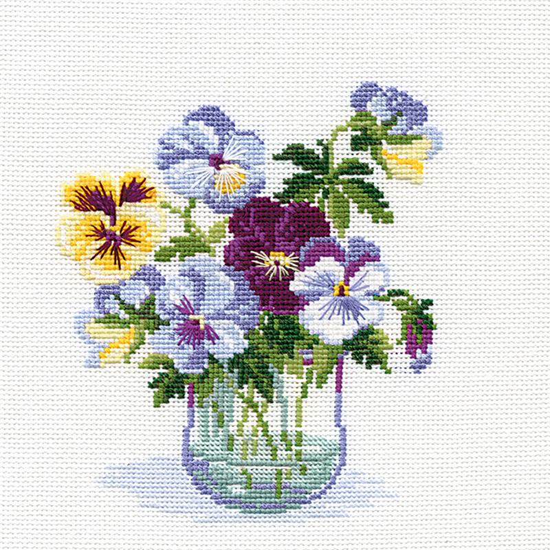 "Pansies" | Cross Stitch Kit