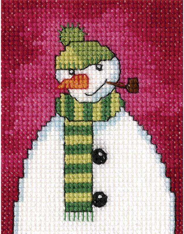"Snowman With Pipe" | Cross Stitch Kit
