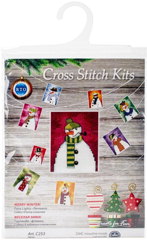 "Snowman With Pipe" | Cross Stitch Kit