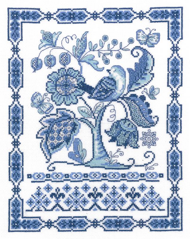 "Fantasy In Blue" | Cross Stitch Kit