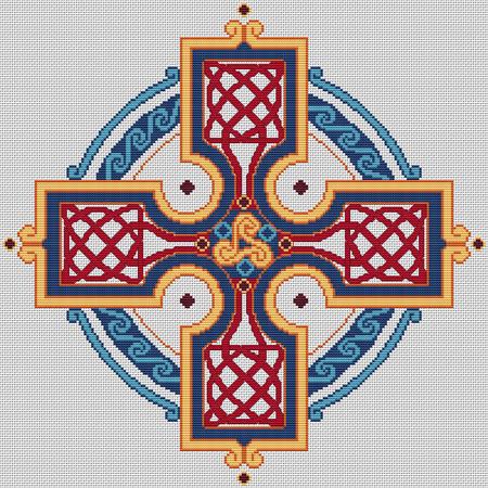 "Celtic Knotworked Cross" | Cross Stitch Pattern