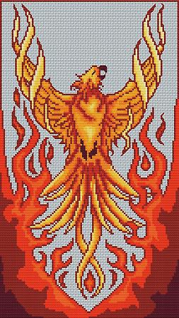 "Rising Phoenix" | Cross Stitch Pattern