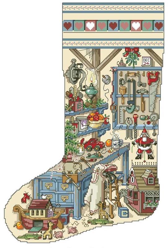 "Holiday Workshop Heirloom Stocking"
