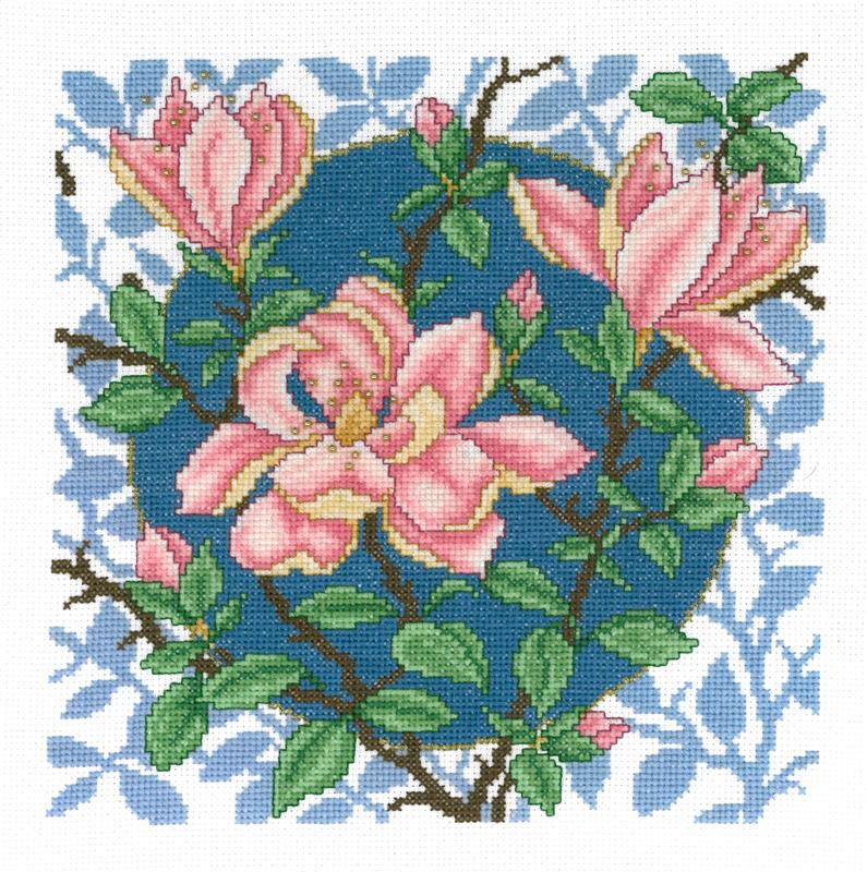 "Spring Magnolias" | Cross Stitch Pattern