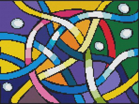 "Color Swirls Cross Stitch Pattern"