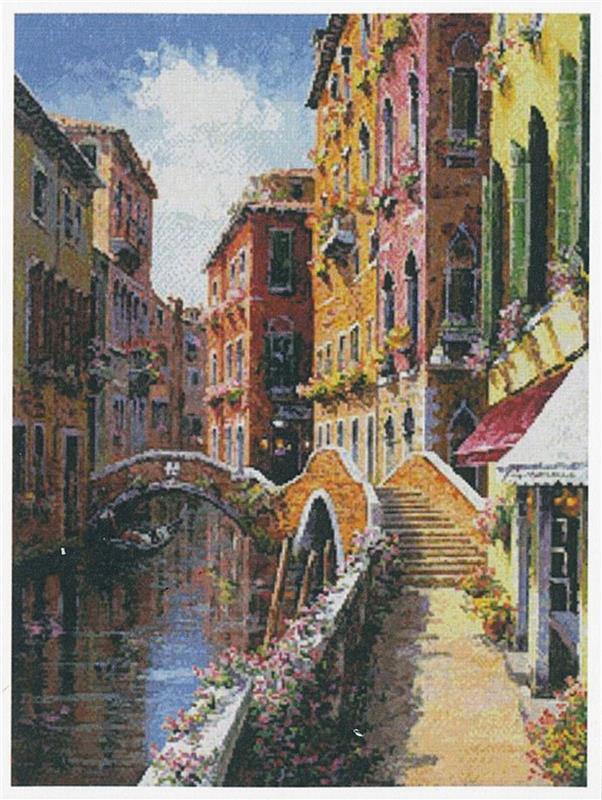 "Double Bridge Venice" | Cross Stitch Pattern
