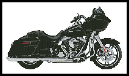 "Harley Road Glide" | Cross Stitch Pattern