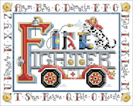 "ABC's of Fire Fighters" | Cross Stitch Pattern
