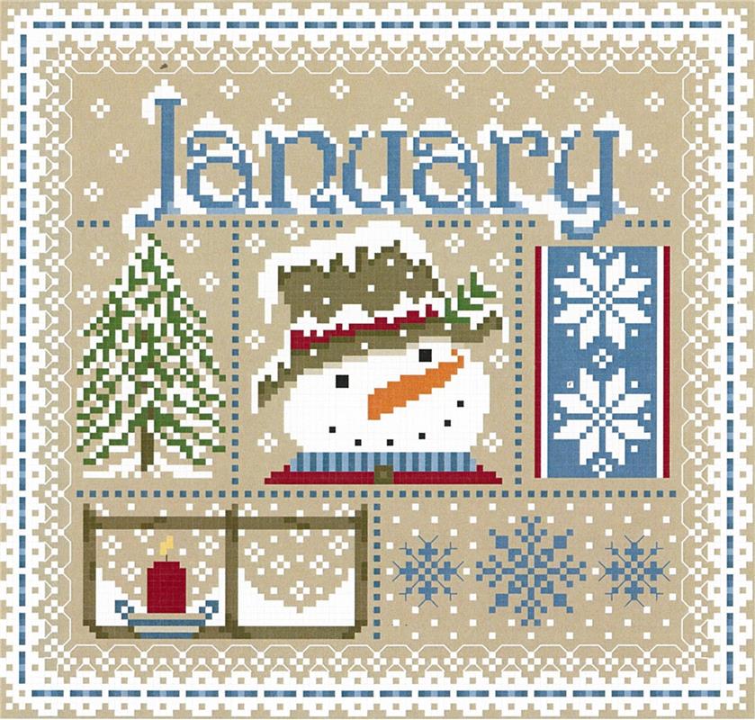 "January Sampler" | Cross Stitch Pattern