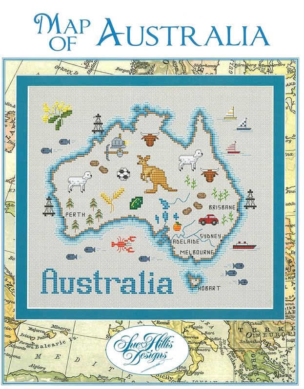 "Australia Map" | Cross Stitch Pattern