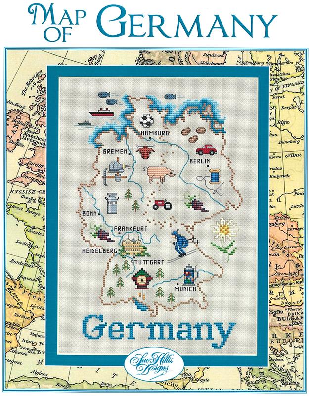 "Germany Map" | Cross Stitch Pattern