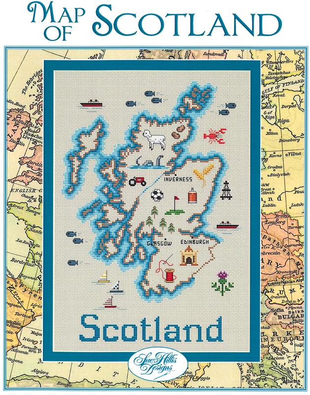 "Scotland Map" | Cross Stitch Pattern
