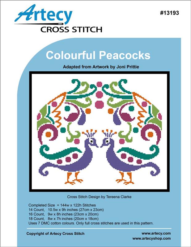 "Colourful Peacocks" | Cross Stitch Pattern