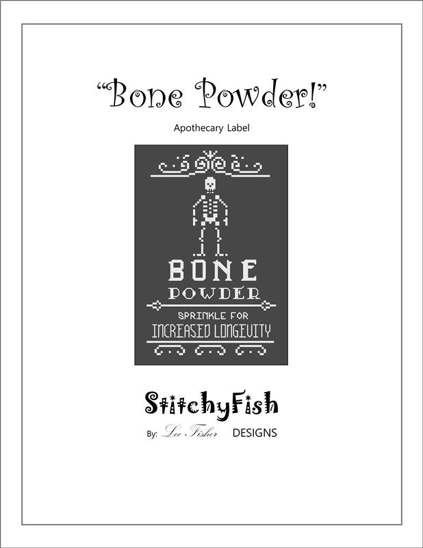"Bone Powder" Apothecary Label