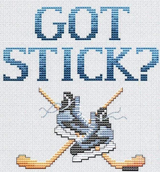 "Play Hockey!" | Cross Stitch Pattern