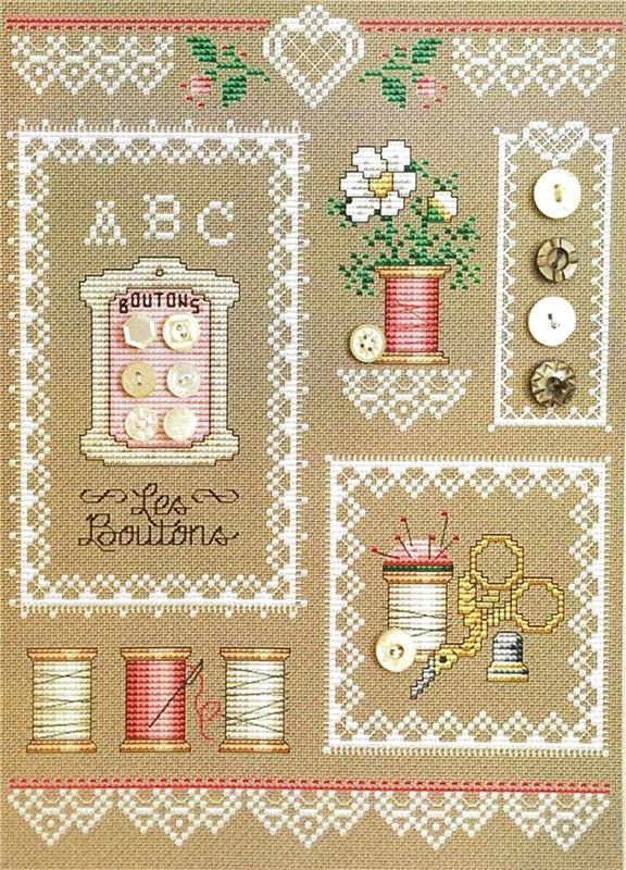 "Buttons & Lace" | Cross Stitch Pattern