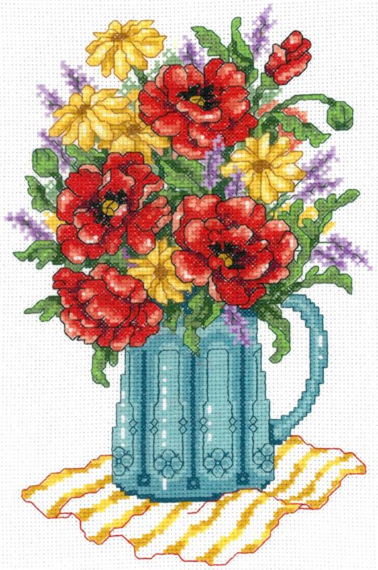 "Spring Flowers In Vase" | Cross Stitch Kit