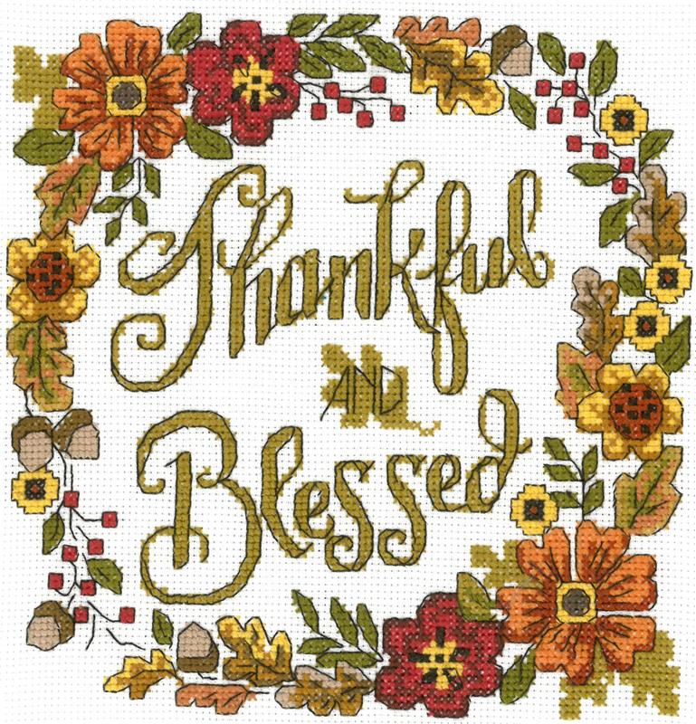 "Thankful & Blessed" | Cross Stitch Pattern