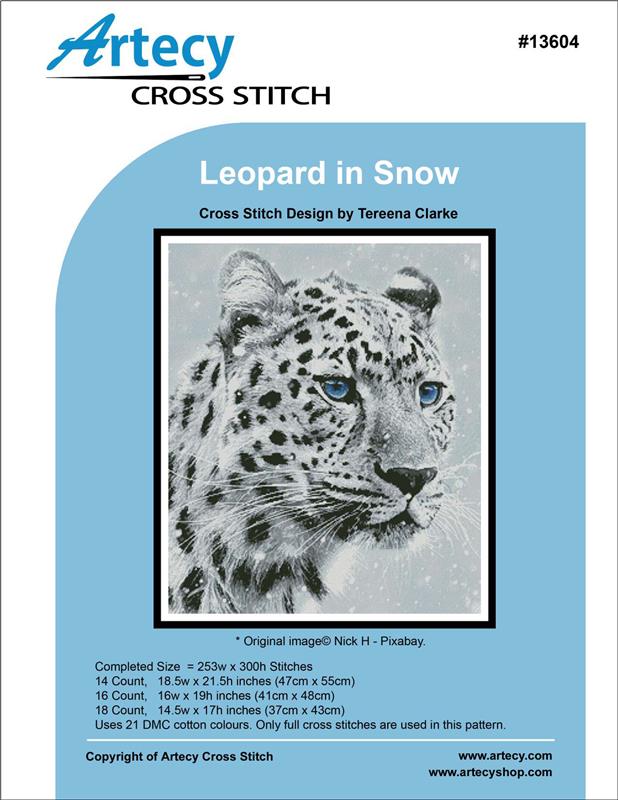 "Leopard in Snow" | Cross Stitch Pattern