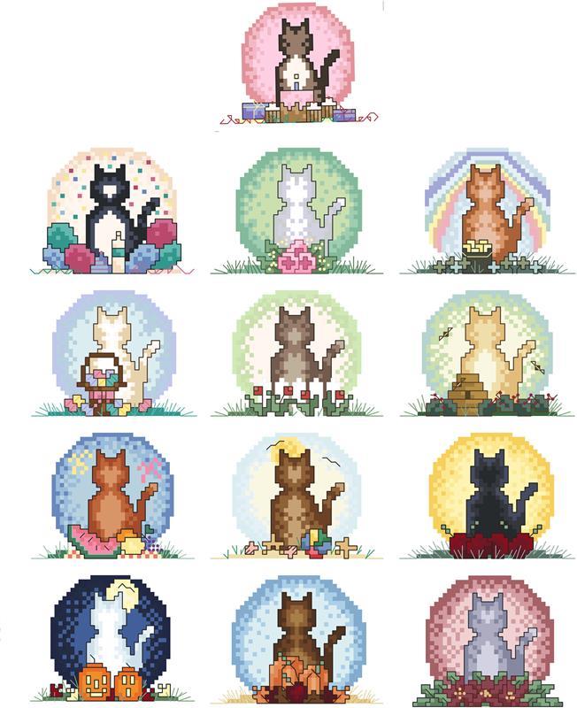 "The Millennium Cats" | Cross Stitch Pattern