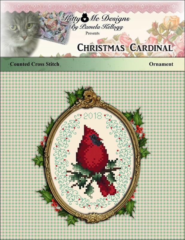 "Christmas Cardinal Ornament" | Cross Stitch Pattern
