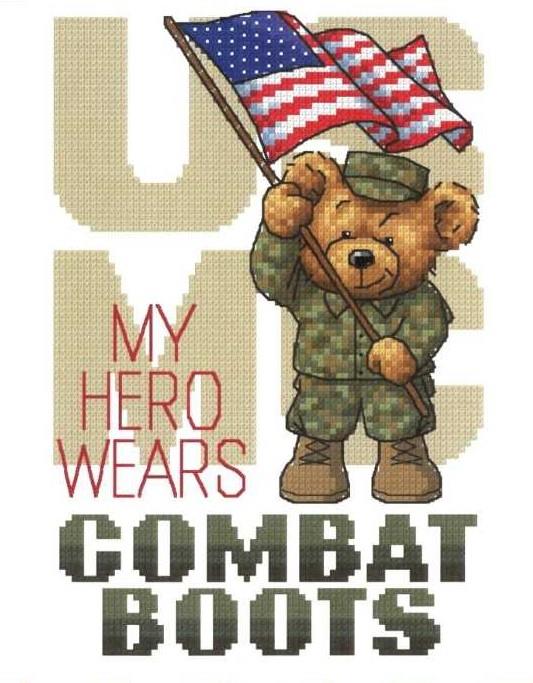 "Boots In The House - USMC" | Cross Stitch Pattern