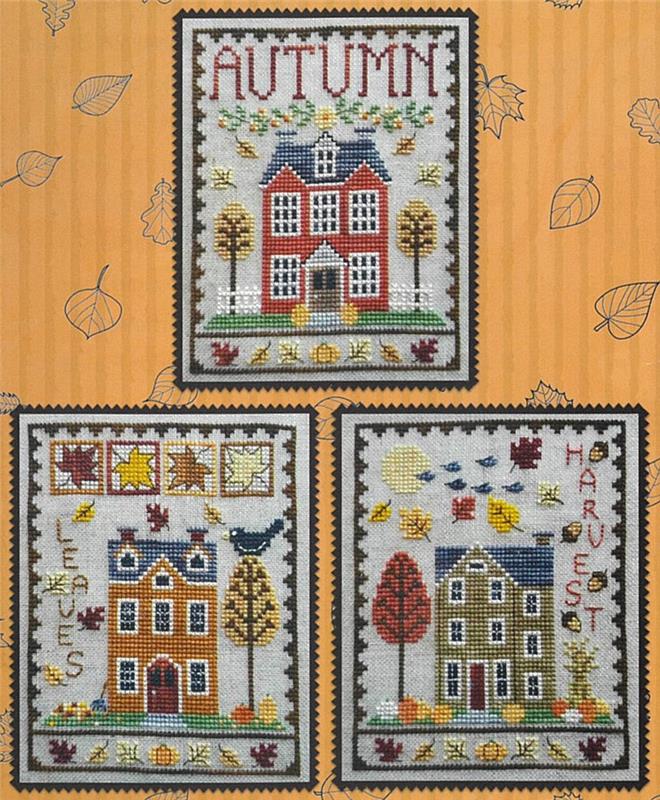 "Autumn House Trio" | Cross Stitch Pattern