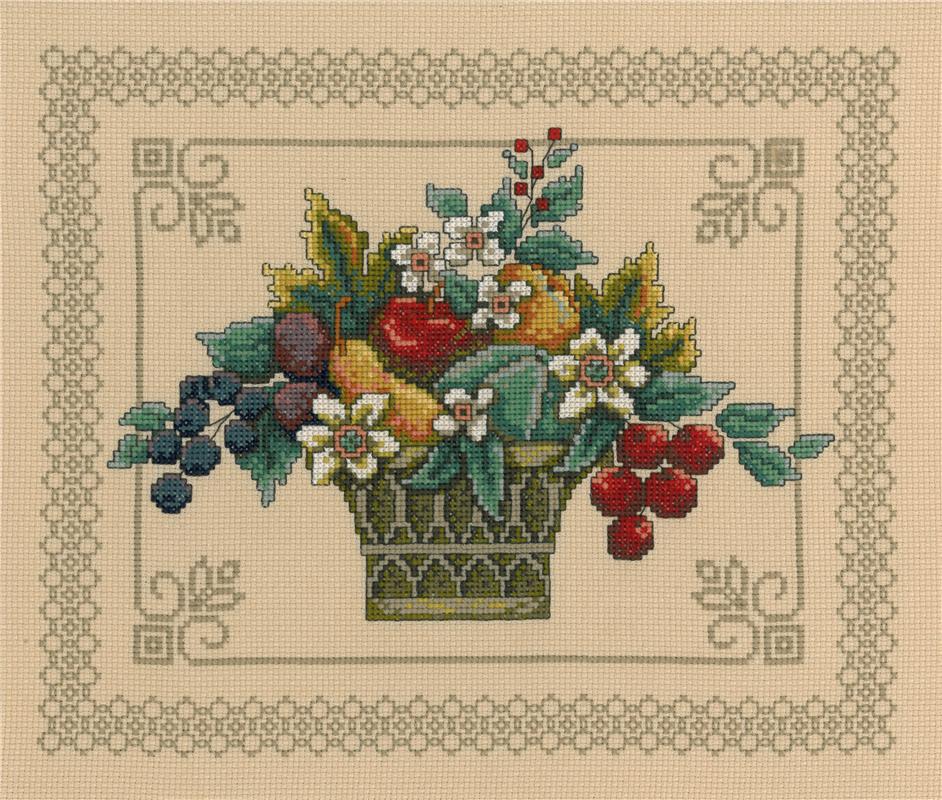 "Orchard Basket" | Cross Stitch Pattern