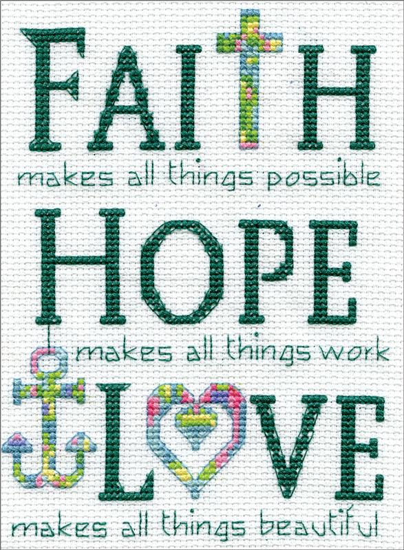"Faith" | Cross Stitch Kit at Everything Cross Stitch
