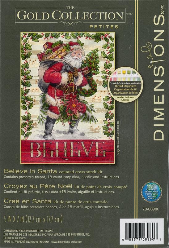 "Believe In Santa" | Cross Stitch Kit
