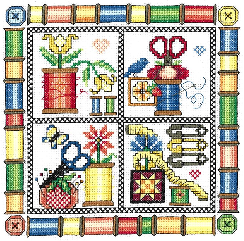 "Spools in Bloom" | Cross Stitch Kit