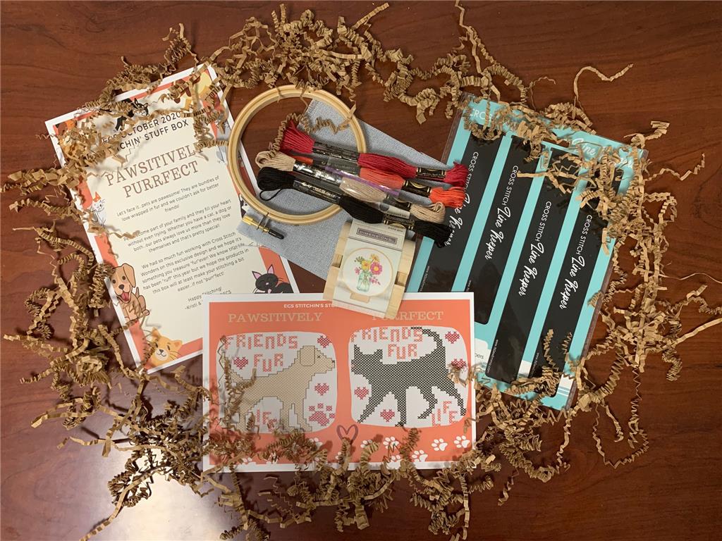 "Pawsitively Purrfect" | Cross Stitch Item