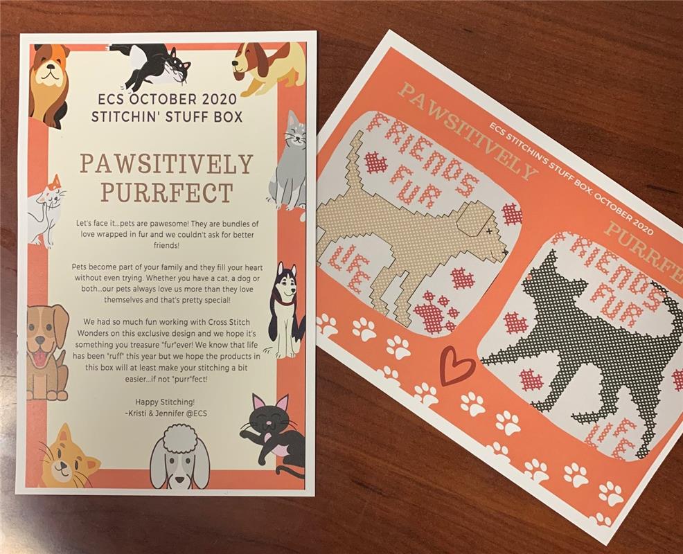 "Pawsitively Purrfect" | Cross Stitch Item