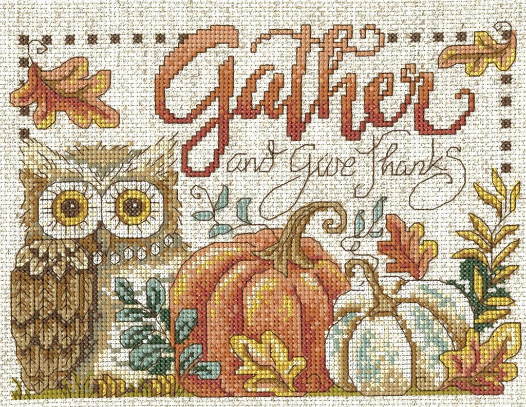 "Gather & Give Thanks" | Cross Stitch Kit
