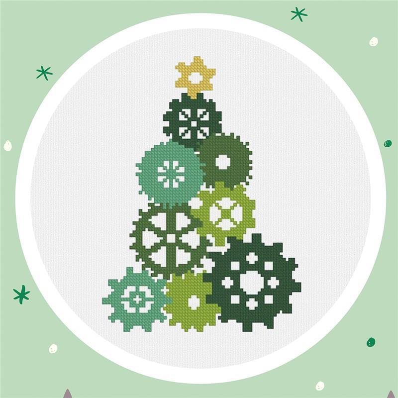 "Gear Tree" | Cross Stitch Pattern