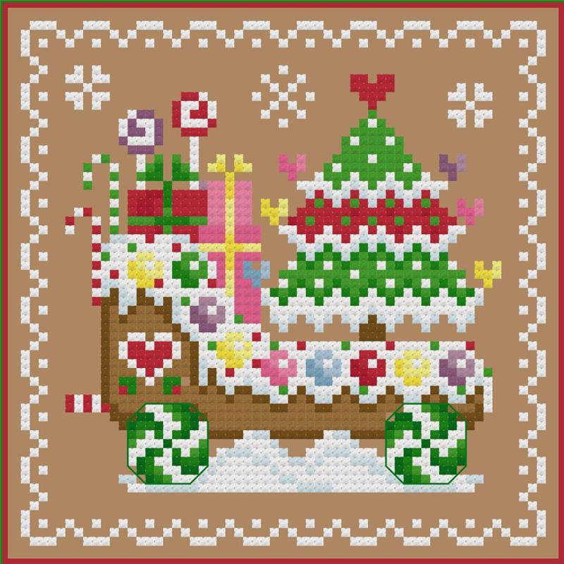 "Gingerbread Christmas #3" | Cross Stitch Pattern