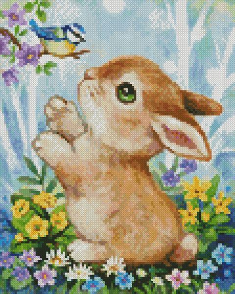 "Mini Bunny and Bird" | Cross Stitch Pattern