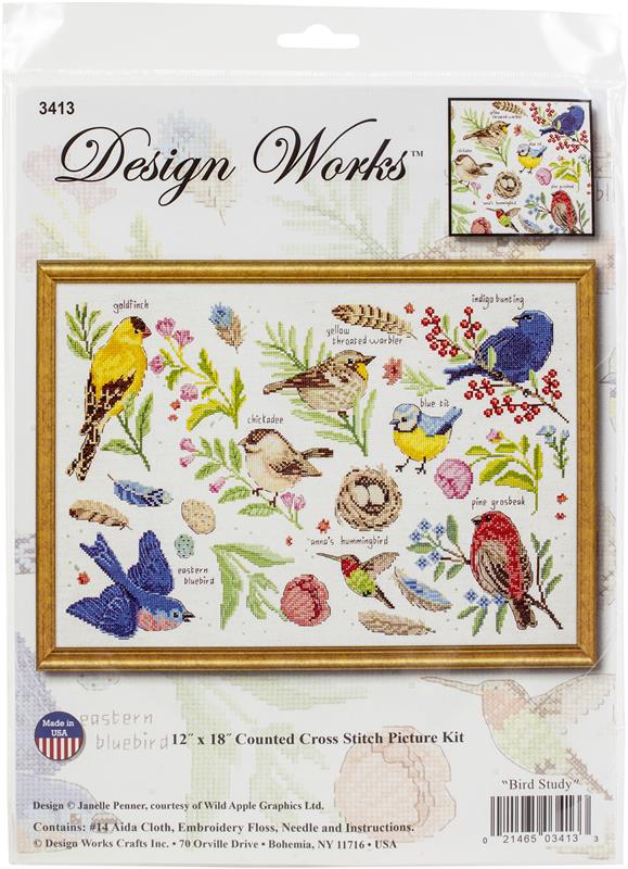 "Bird Study" | Cross Stitch Kit