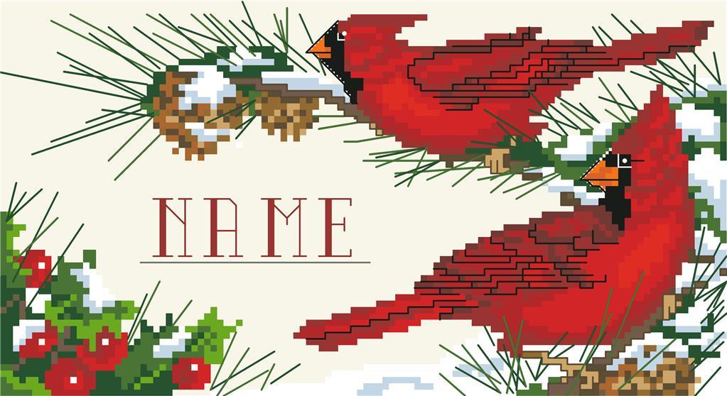 "Christmas Cardinals" | Cross Stitch Pattern