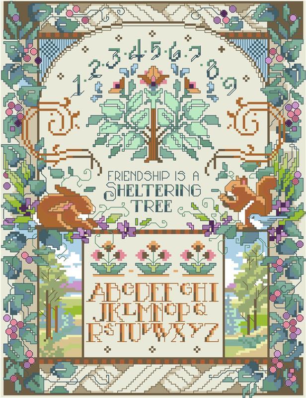 "Friendship Sampler" | Cross Stitch Pattern