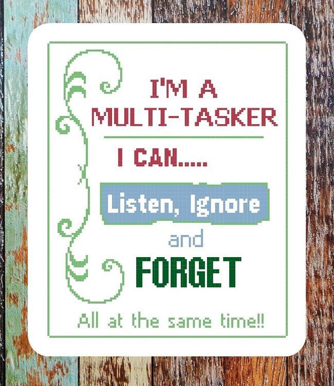 "Multi Tasker" | Cross Stitch Pattern