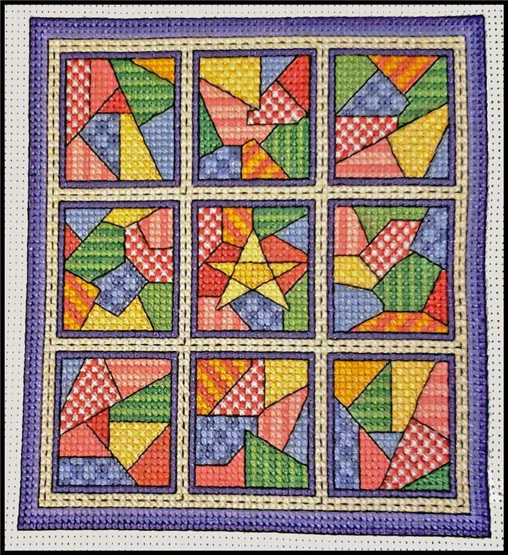 Quilt Blocks 14 Patchwork Cross Stitch Pattern