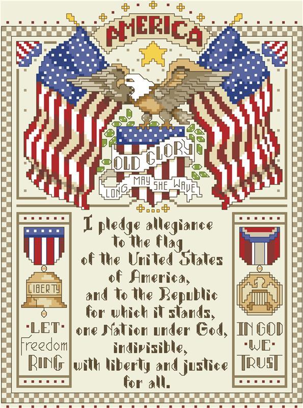 "American Flag Sampler" | Cross Stitch Pattern