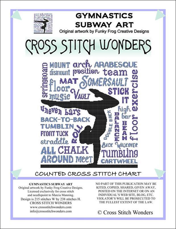 "Subway Art - Gymnastics" | Cross Stitch Pattern